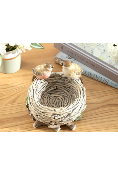 English Home Birds Dekoratif Obje 16X16X14CM Kahve English Home Birds Dekoratif Obje 16X16X14CM Kahve
