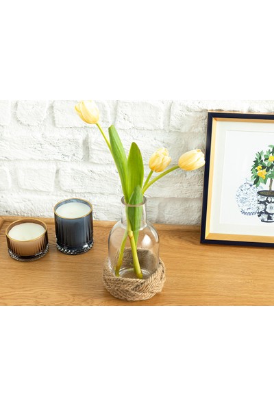 English Home Mayra Cam Vazo 13X13X20 cm Şeffaf