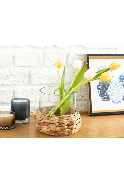 English Home Marva Cam Vazo 19X19X17 cm Şeffaf