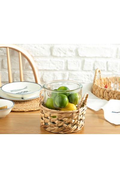 English Home Basket Cam Vazo 18X18X16,5 cm Şeffaf