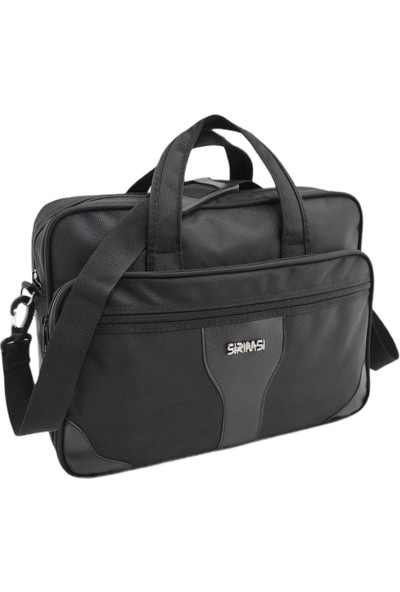 Sırımsı Siyah 1900 Denye Kumaş Laptop & Evrak Çantası (163) Sırımsı Siyah 1900 Denye Kumaş Laptop & Evrak Çantası (163)