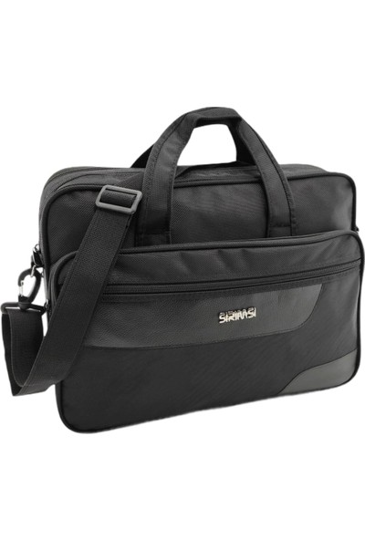 Sırımsı Siyah 1900 Denye Kumaş Laptop & Evrak Çantası (162) Sırımsı Siyah 1900 Denye Kumaş Laptop & Evrak Çantası (162)
