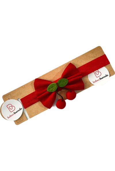 Bebeciburada Kirazlı Kız Bebek Saç Bandı