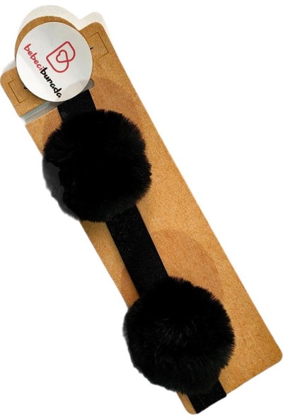 Bebeciburada Ponponlu Kız Bebek Saç Bandı