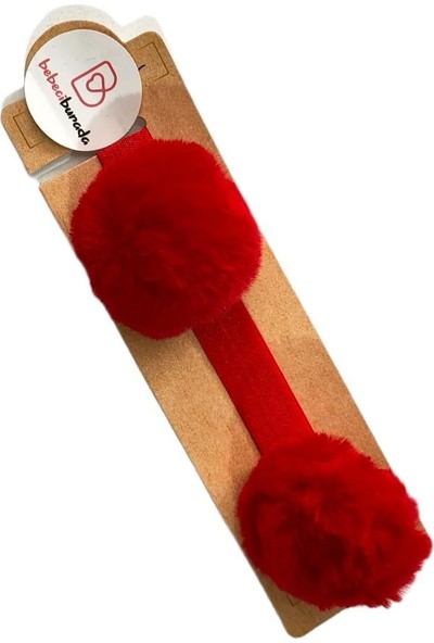 Bebeciburada Ponponlu Kız Bebek Saç Bandı