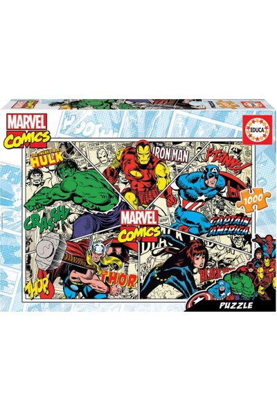 Educa Puzzle 1000 Parça Marvel Kahramanları Karikatür 18498 Educa Puzzle 1000 Parça Marvel Kahramanları Karikatür 18498