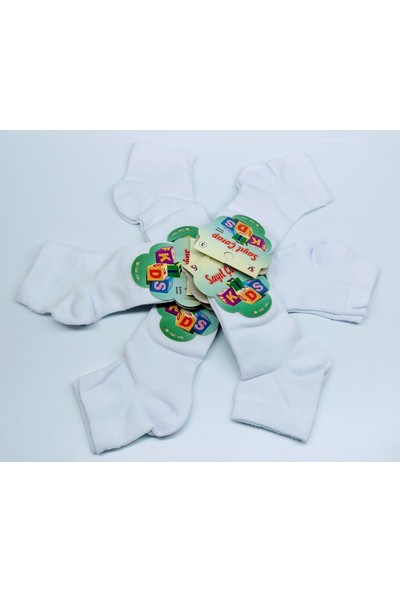 Sayıl 6'lı Beyaz Çocuk Patik Çorap