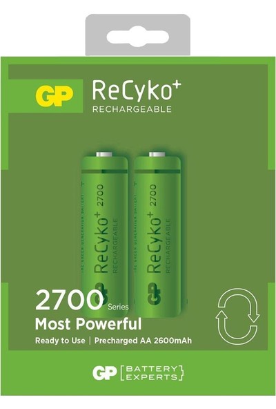 GP Şarjlı Pil Aa Kalem 2600MAH 2700 Serıes (2 Adet) Gp Recyko GP Şarjlı Pil Aa Kalem 2600MAH 2700 Serıes (2 Adet) Gp Recyko