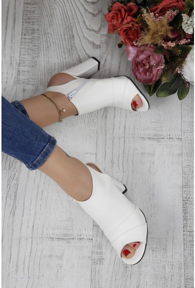 Alban Rita Beyaztopuklu Ayakkabı