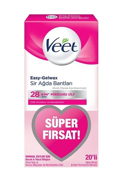 Veet Sir Ağda Bandı Normal Cilt 20'li Sir Ağda Veet Sir Ağda Bandı Normal Cilt 20'li Sir Ağda