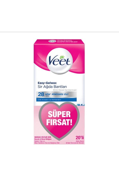 Veet Sir Ağda Bandı Hassas Cilt 20'li Sir Ağda Veet Sir Ağda Bandı Hassas Cilt 20'li Sir Ağda