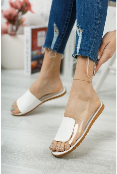 Modafrato Rose Şeffaf Kadın Terlik Açık Ev Terliği