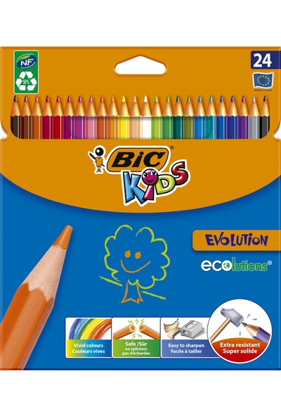 Bic Kids Evolution Kuruboya 24 Renk Bic Kids Evolution Kuruboya 24 Renk