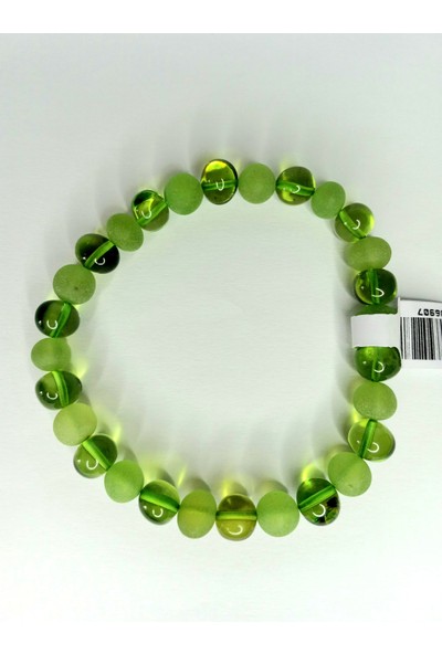 Amber By Mazukna Yeşil Karayip Damla Kehribar Bileklik