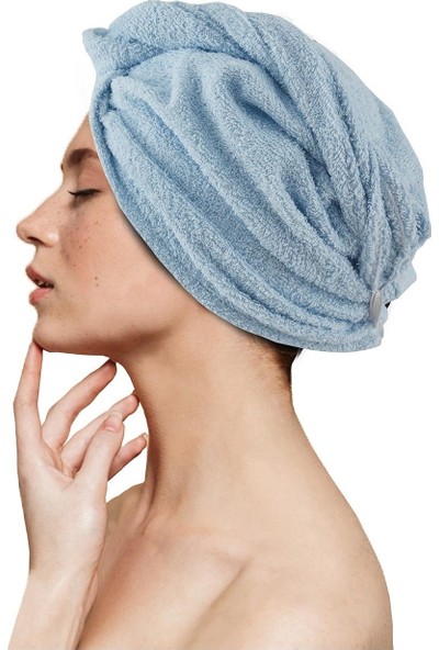 Modacosmo Havlu Saç Bonesi Düğmeli Pamuk