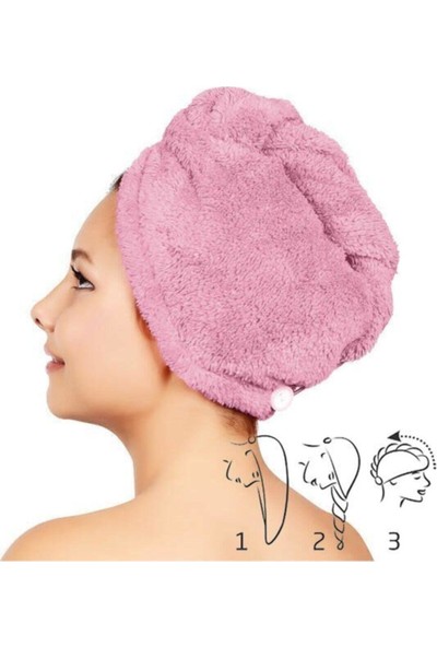 Modacosmo Havlu Saç Bonesi Düğmeli Pamuk