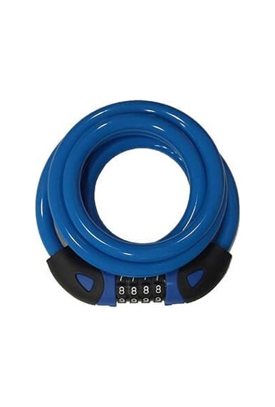Zozo 12X1800 mm Şifreli Bisiklet Kilidi Mavi
