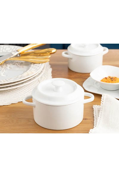English Home Classy Porselen Tencere 325 ml Beyaz