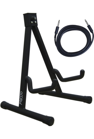 Presto PRS01 Elektro Gitar Sehpası Standı + 3 Metre Jak Kablosu