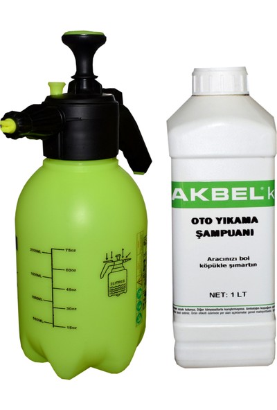 Akbel Köpük Yapan Basınçlı Pompa 2 Lt+Oto Şampuanı 1 Lt Akbel Köpük Yapan Basınçlı Pompa 2 Lt+Oto Şampuanı 1 Lt