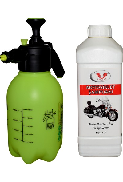 Akbel Köpük Yapan Basınçlı Pompa 2 Lt + Uniland Motosiklet Şampuanı 1 Lt Akbel Köpük Yapan Basınçlı Pompa 2 Lt + Uniland Motosiklet Şampuanı 1 Lt