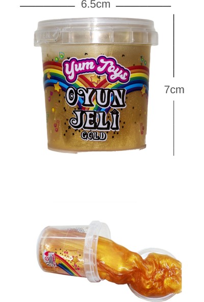 Yum Toys Slime Metalik Parlak Simli Eğitici Oyun Seti - CE Belgeli - 1 Adet Altın Sarı Renk Yum Toys Slime Metalik Parlak Simli Eğitici Oyun Seti - CE Belgeli - 1 Adet Altın Sarı Renk