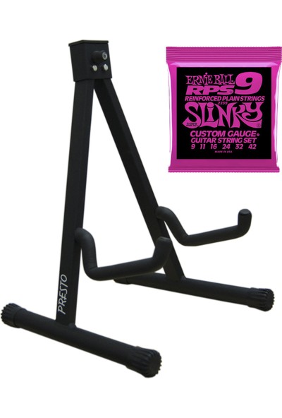Presto PRS01 Elektro Gitar Sehpası  standı + ernie Ball Rps-9 Slinky Nickel Wound 2239 Takım Tel Presto PRS01 Elektro Gitar Sehpası  standı + ernie Ball Rps-9 Slinky Nickel Wound 2239 Takım Tel