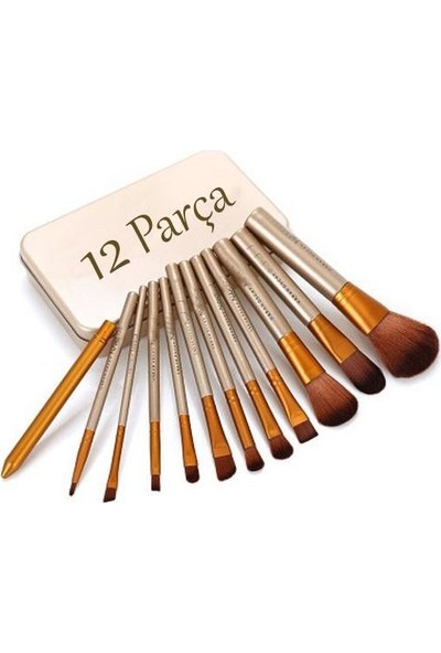Izla 12 Parça Teneke Kutulu Bambu Makyaj Fırça Seti Izla 12 Parça Teneke Kutulu Bambu Makyaj Fırça Seti