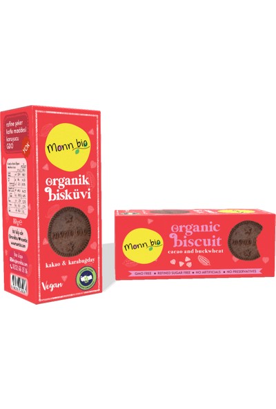 Monn Bio Organik Kakaolu Karabuğdaylı Kraker - 80 G