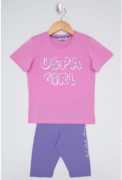 U.S. Polo Assn. Kız Çocuk Menekşe Pijama 50241918-VR037