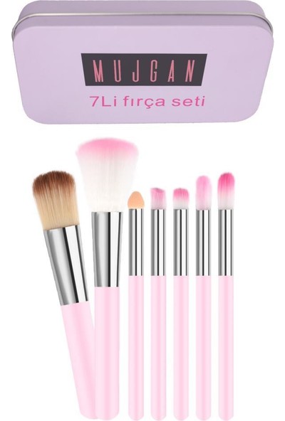 Mujgan 7'li Fırça Seti Metal Kutulu Pembe Mujgan 7'li Fırça Seti Metal Kutulu Pembe