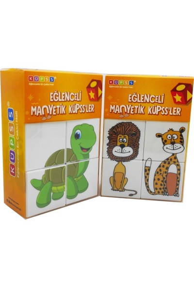 Küpss Manyetik Puzzle Ikili Set - Sevimli Hayvanlar +Hayvanlar Puzzle 4 Mıknatıslı Küp Küpss Manyetik Puzzle Ikili Set - Sevimli Hayvanlar +Hayvanlar Puzzle 4 Mıknatıslı Küp