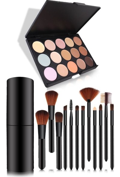 Mujgan 12'li Silindir Fırça Siyah + Müjgan 15'li Kontür Paleti Mujgan 12'li Silindir Fırça Siyah + Müjgan 15'li Kontür Paleti