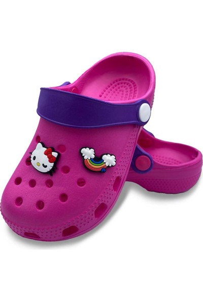 Akınalbella Kız Çocuk Fuşya Hello Kitty Tasarımlı Crocs Akınalbella Kız Çocuk Fuşya Hello Kitty Tasarımlı Crocs