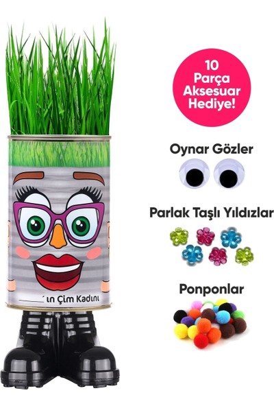 Konserve Bahçem Çim Adam Büyük Boy Çim Adam Faaliyet Seti Konserve Bahçem Çim Adam Büyük Boy Çim Adam Faaliyet Seti