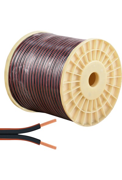 Cable Cable Hoparlör Kablosu 2x2.5 Siyah 100 Metre Makaralı Erk Yerli Cable Cable Hoparlör Kablosu 2x2.5 Siyah 100 Metre Makaralı Erk Yerli
