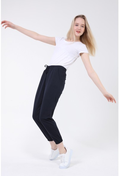 Rodi TY21YB090140 Lacivert Kadın Basic Paça Lastikli Alt Eşofman