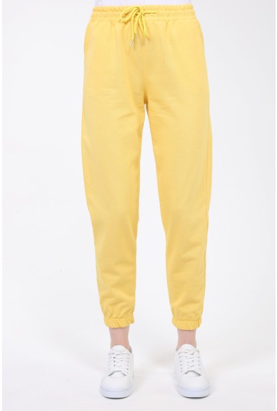 Rodi TY21YB090140 Sarı Kadın Basic Paça Lastikli Alt Eşofman