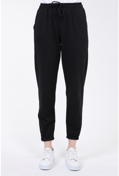 Rodi TY21YB090140 Siyah Kadın Basic Paça Lastikli Alt Eşofman