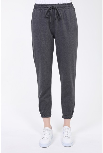 Rodi TY21YB090140 Gri Kadın Basic Paça Lastikli Alt Eşofman