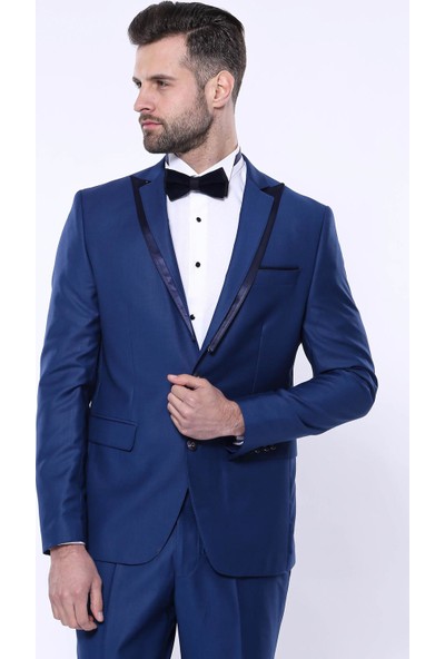 Wessi Erkek Çıkma Yaka Slim  fit Damatlık Takım Elbise
