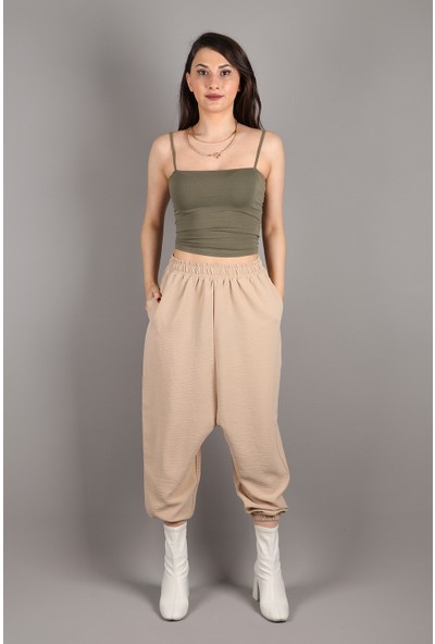 Rich Kadın Kahverengi Şalvar Pantolon