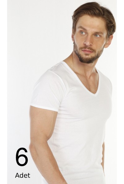 Tolin 6 Lı Paket %100 Pamuk Beyaz Erkek Süprem V Yaka Fanila 317B Tolin 6 Lı Paket %100 Pamuk Beyaz Erkek Süprem V Yaka Fanila 317B