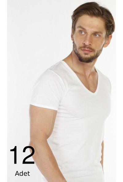 Tolin 12 Li Paket %100 Pamuk Beyaz Erkek Süprem V Yaka Fanila 317B Tolin 12 Li Paket %100 Pamuk Beyaz Erkek Süprem V Yaka Fanila 317B