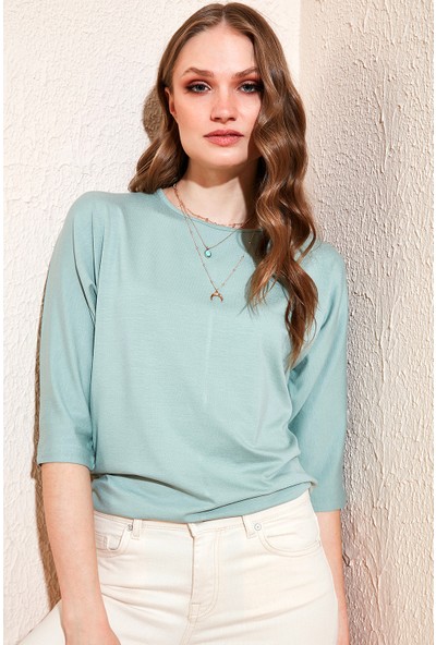 Lela Bisiklet Yaka Truvakar Kol Bluz Kadın Bluz 5861416Y