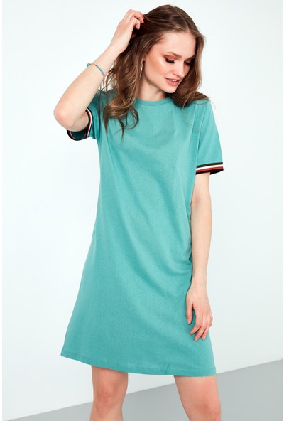 Lela Bisiklet Yaka % 100 Pamuk Mini T Shirt Elbise Kadın Elbise 6010017 Lela Bisiklet Yaka % 100 Pamuk Mini T Shirt Elbise Kadın Elbise 6010017