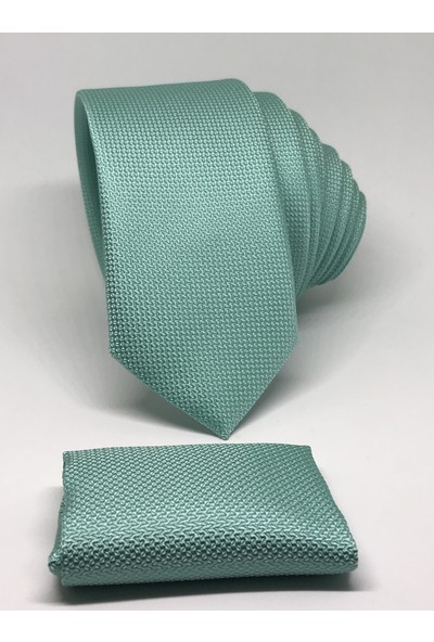 Kravat Gezegeni Su Yeşili Slim Fit Oxford Kuş Gözü Desen Mendilli Kravat Kravat Gezegeni Su Yeşili Slim Fit Oxford Kuş Gözü Desen Mendilli Kravat