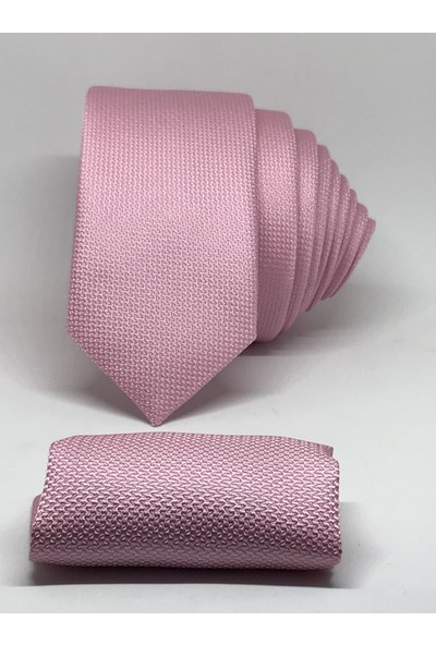 Kravat Gezegeni Pembe Renk Slim Fit Oxford Kuş Gözü Desen Mendilli Kravat Kravat Gezegeni Pembe Renk Slim Fit Oxford Kuş Gözü Desen Mendilli Kravat
