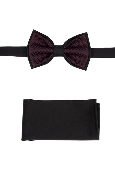 Hatemoğlu Bordo Papyon Mendil Set Hatemoğlu Bordo Papyon Mendil Set