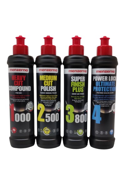 Menzerna 1000- 2500- 3800 Powerlock Kalın Pasta Boya Koruma Seti 250 ml Menzerna 1000- 2500- 3800 Powerlock Kalın Pasta Boya Koruma Seti 250 ml